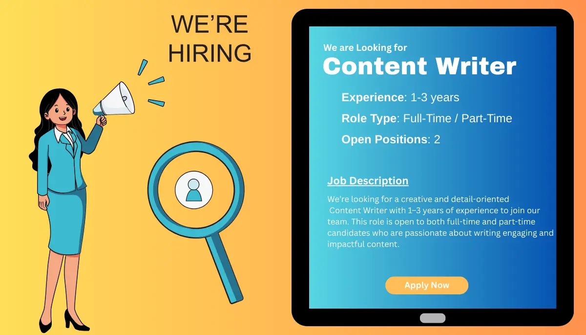 📢 We’re Hiring - Content Writer (1–3 Years Experience) - Aaj Ka News